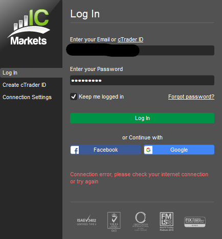 cTrader Forum - connection error